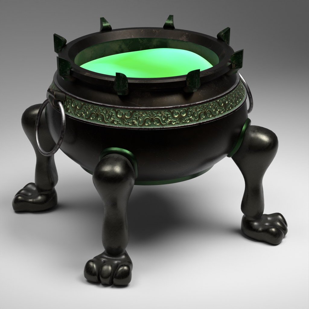 Magic Potion Witch Cooking Pot | Vases models | BlenderKit