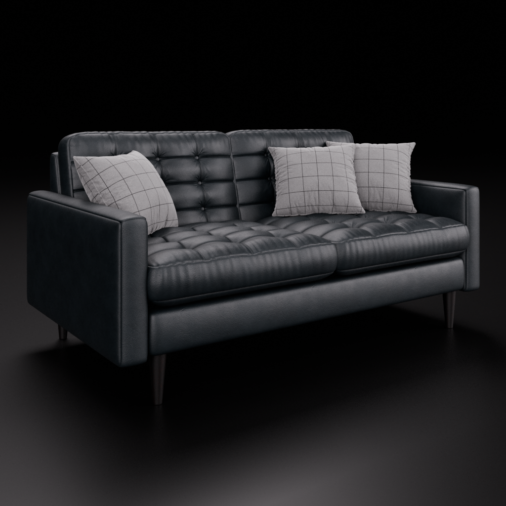 Loveseat Naples 100% Leather | Sofas models | BlenderKit