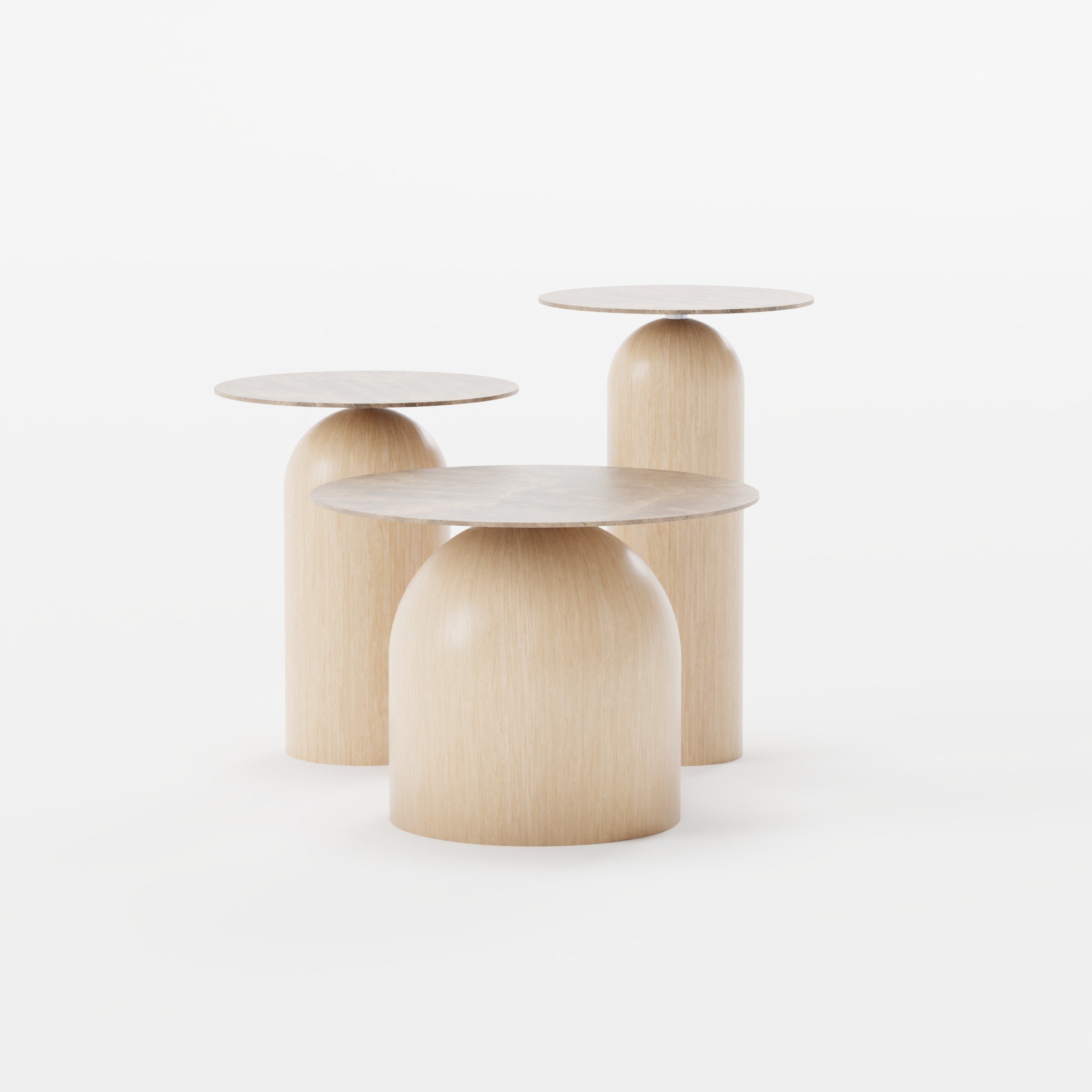 Triple Coffee Table | Tables models | BlenderKit