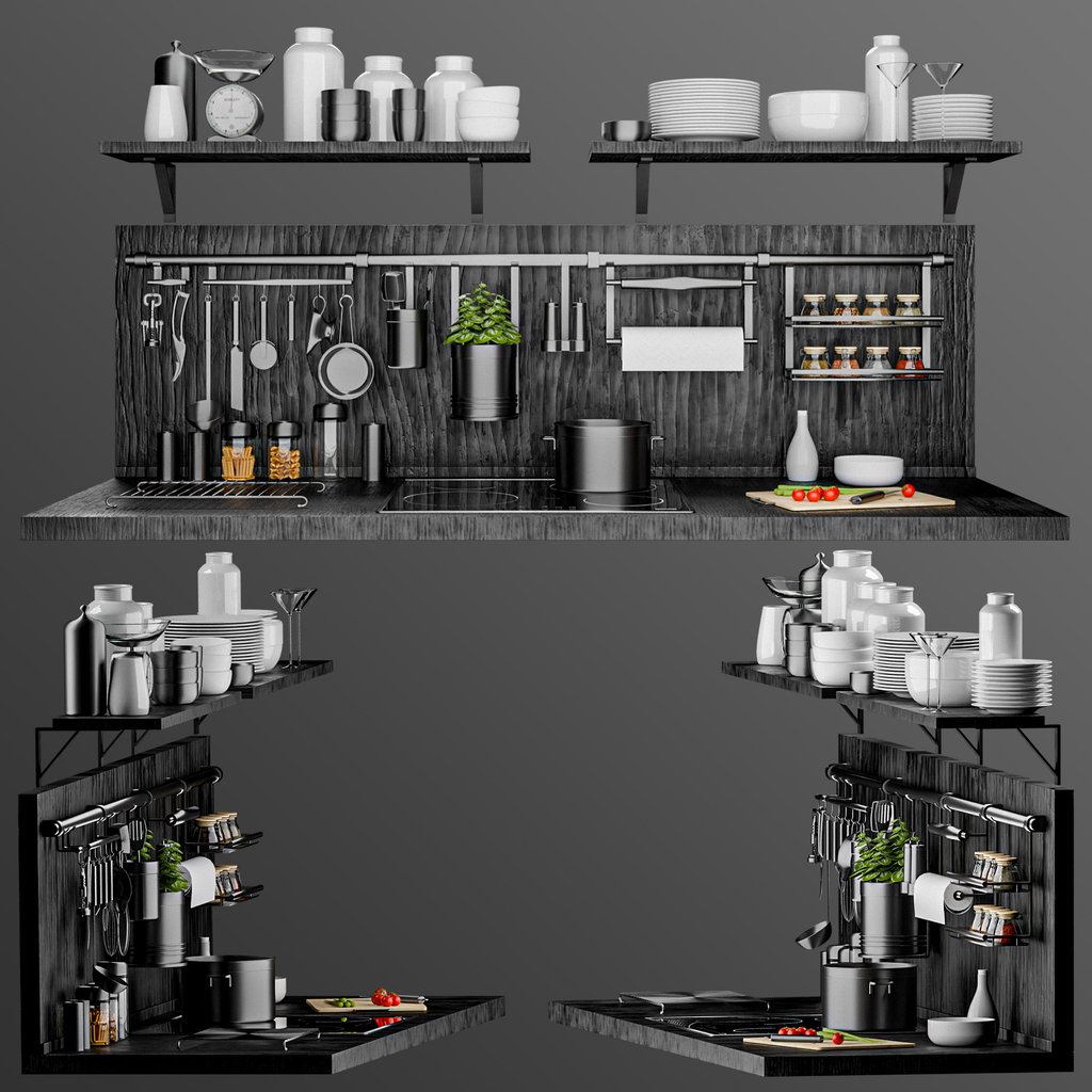 Realistic Detailed Kitchen Asset Pack | Restaurant / Bar models ...