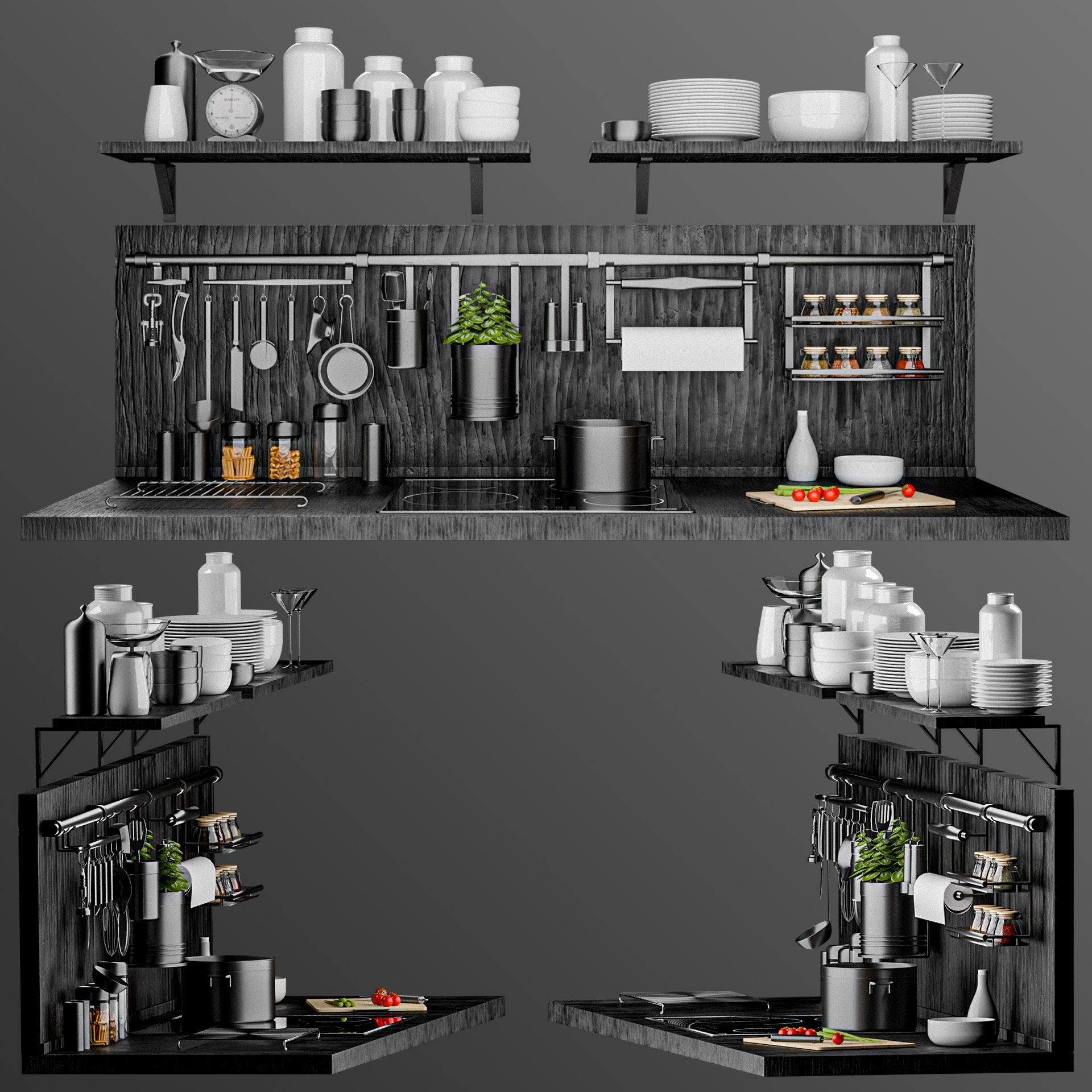 Realistic Detailed Kitchen Asset Pack | Restaurant / Bar models ...