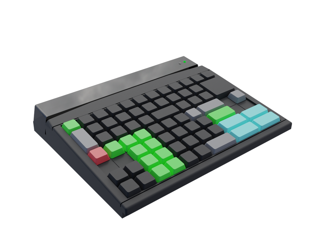 Cash register keyboard with card reader | FREE 3D Keyboard models ...