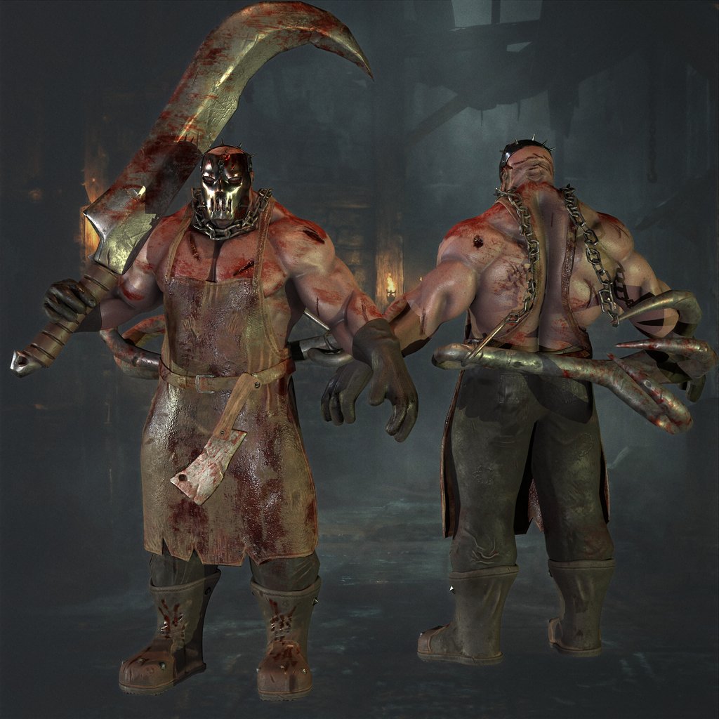 Executioner Monster - Bloody (Rigged) | Monsters & Creatures models ...
