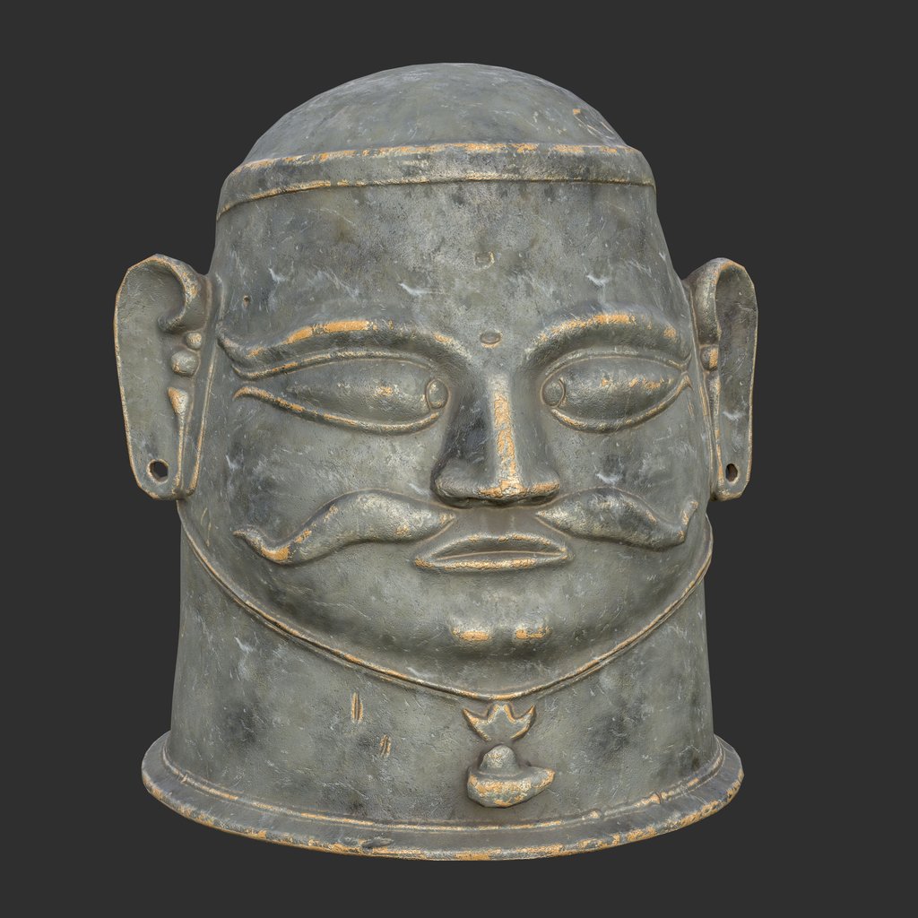 Weathered Ancient Khandoba Deity Mask | FREE Interior Sculptures models ...
