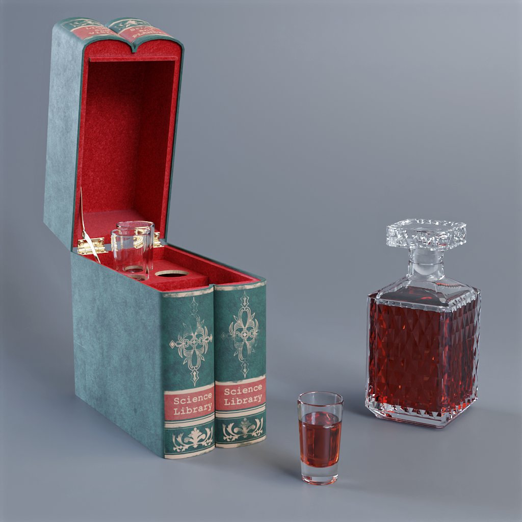 Book secret brandy | Beverages models | BlenderKit