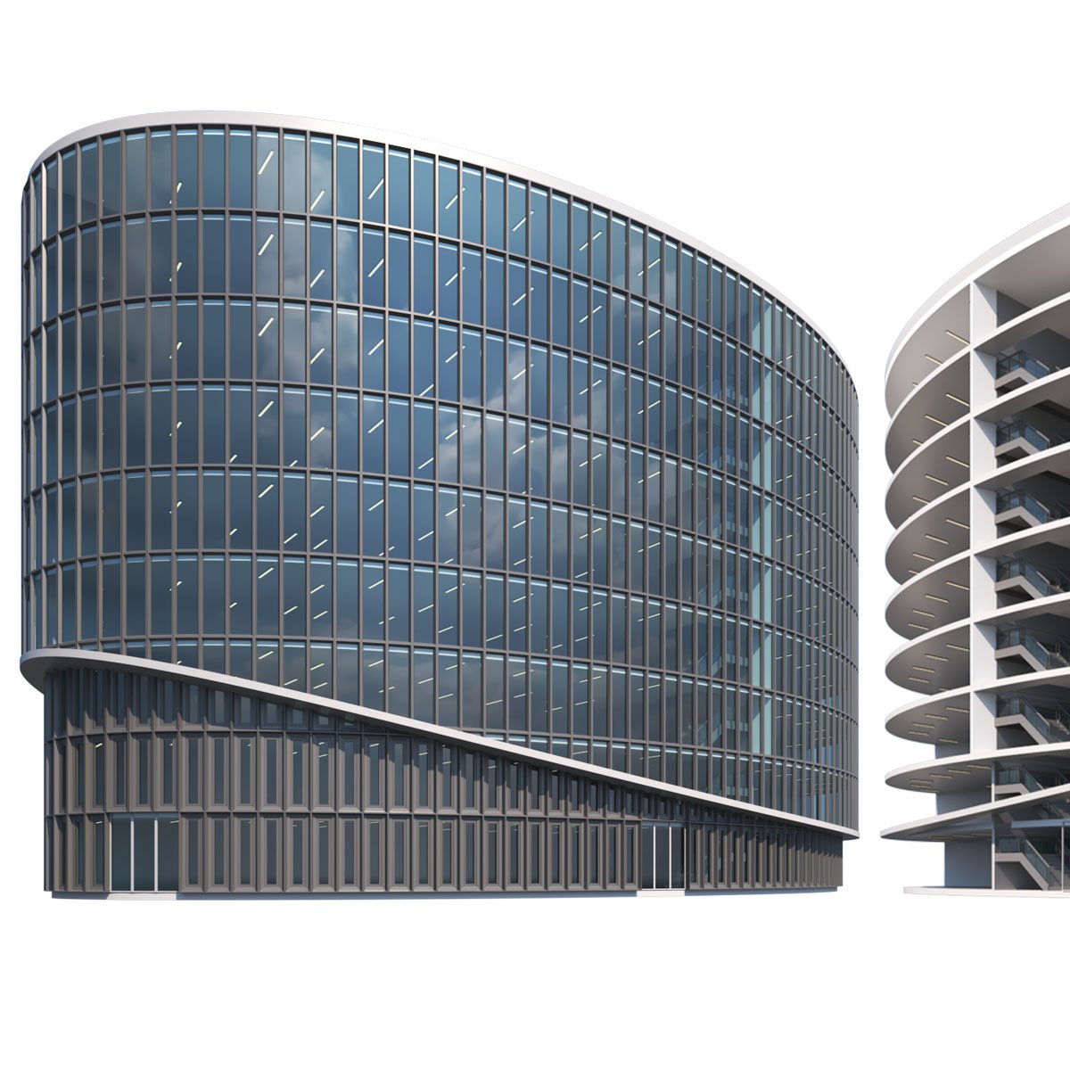 Building Tower Skyscraper Modern Glass | Commercial Buildings models ...