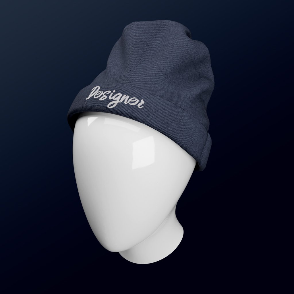 Cuffed Beanie - Designer | Headwear models | BlenderKit