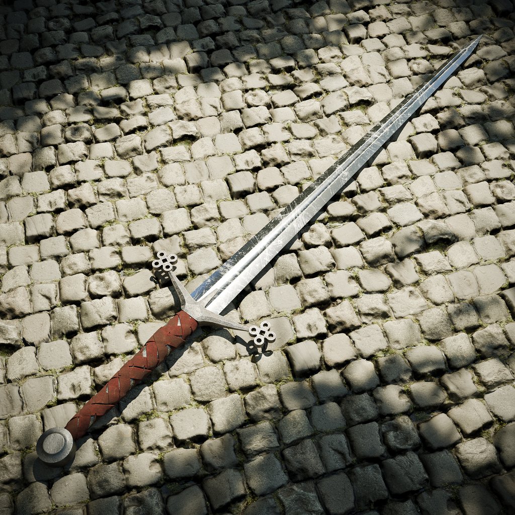 BlenderKit | Download the Medival Claymore sword model