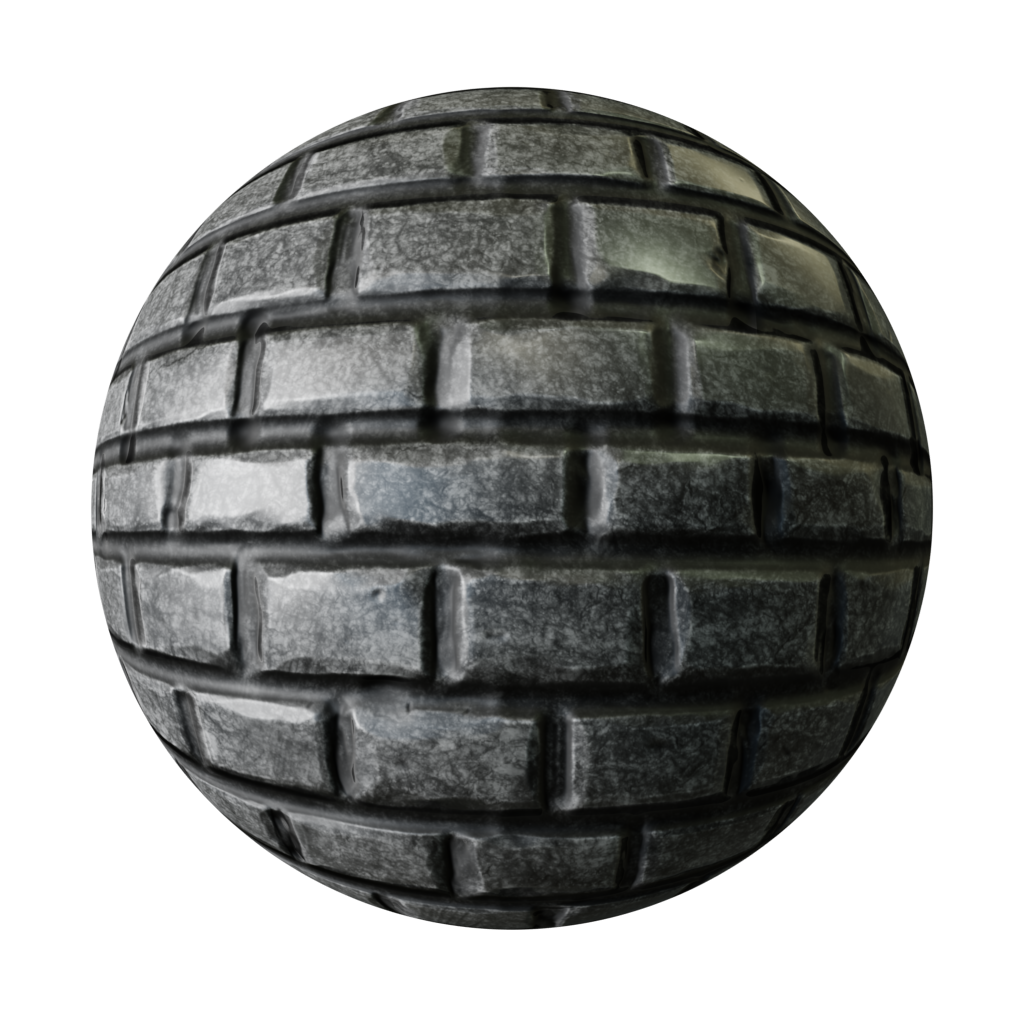 Stone Wall Stylized Dark | FREE bricks materials | BlenderKit