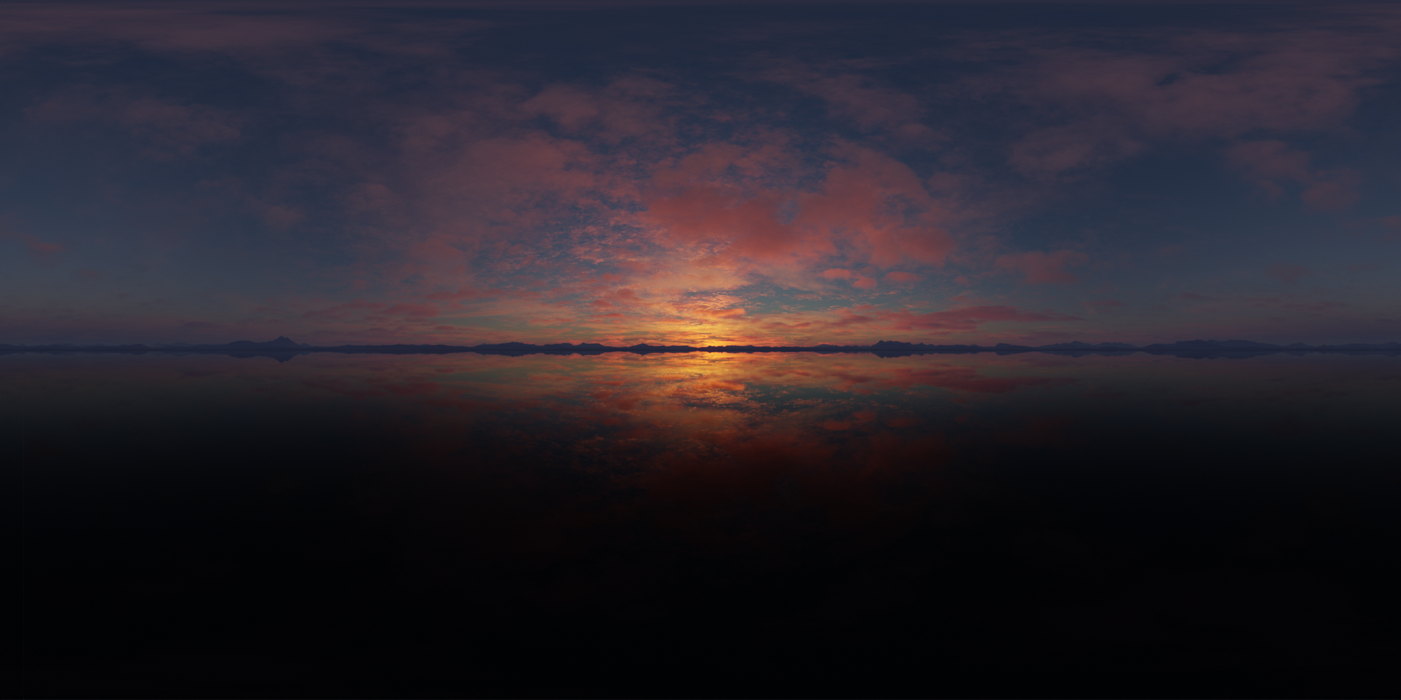 Pink Sky Lake Reflection | FREE Landscapes HDRis | BlenderKit