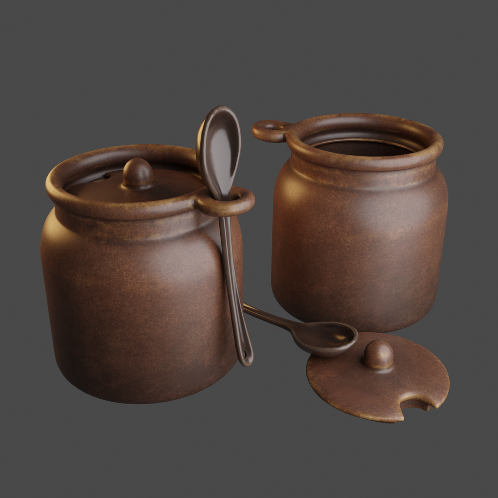 IKEA Jar with spoon | Decoration Sets models | BlenderKit