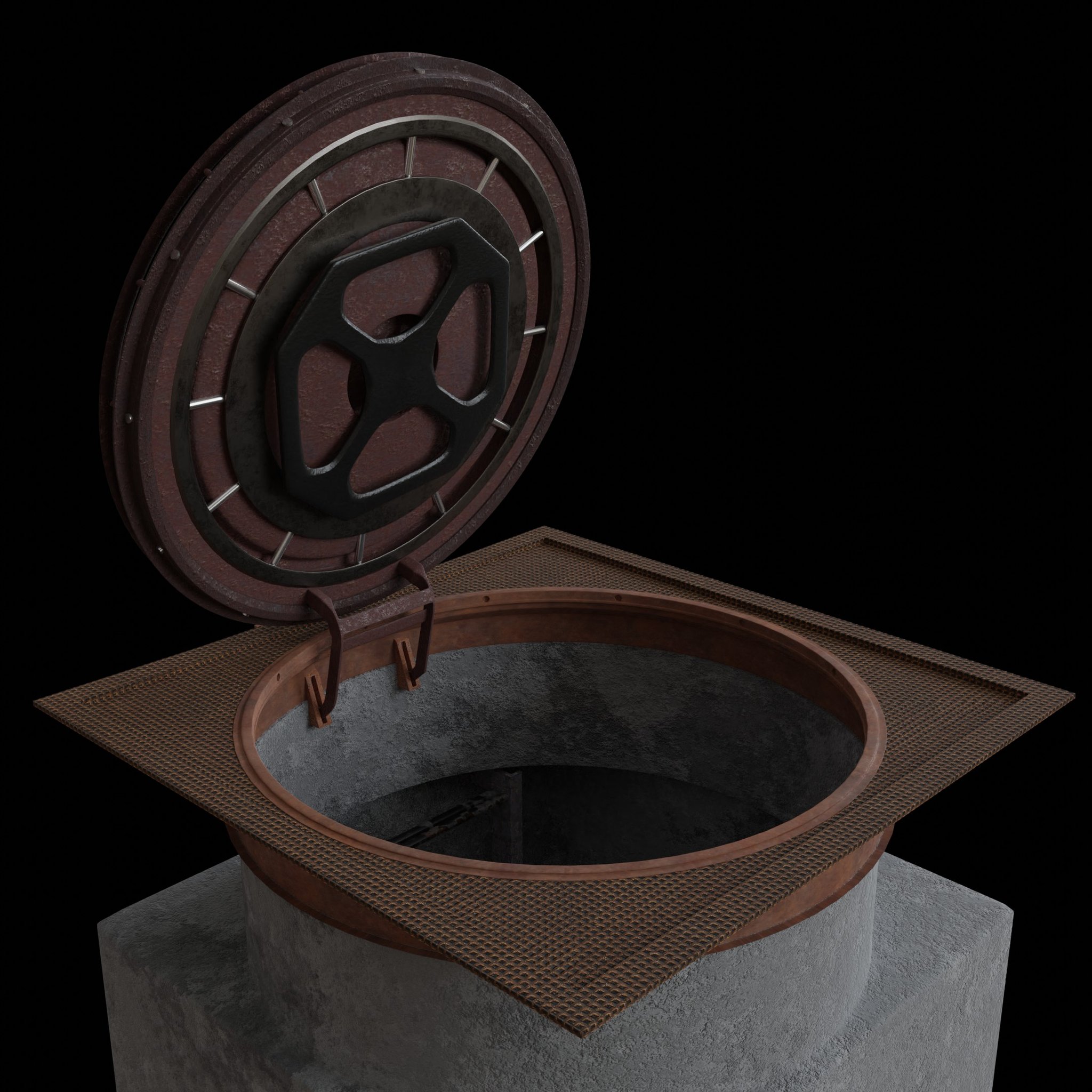 Atomic Trap Door Rigged | FREE Doors models | BlenderKit