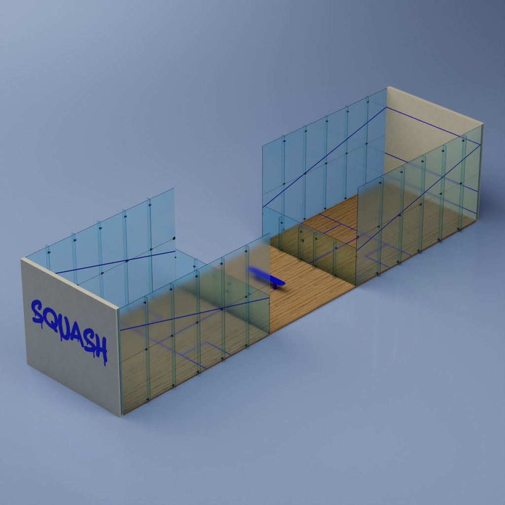 Squash court | FREE Sport models | BlenderKit