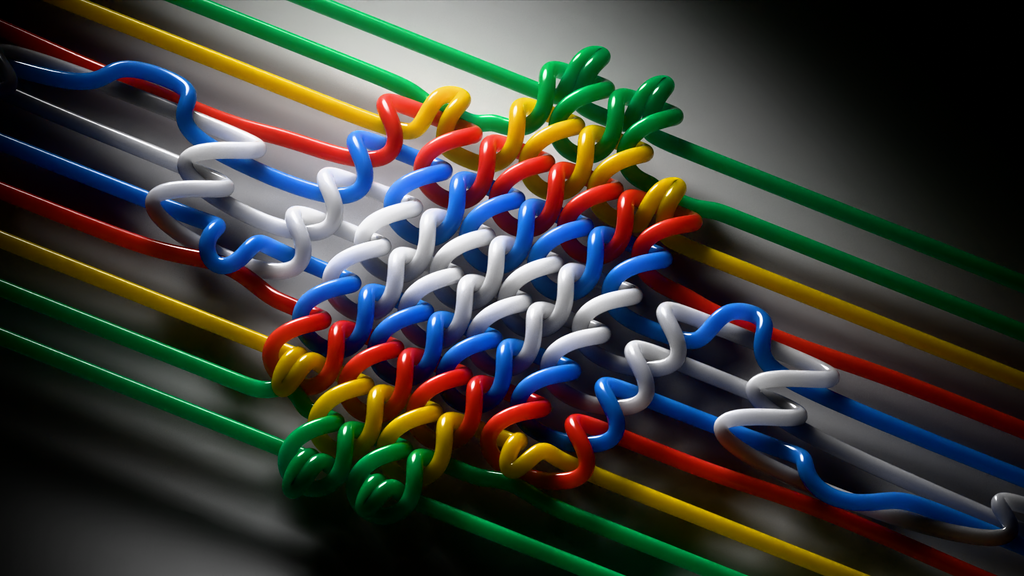 Colorful Wire Weave Geometry Nodes | Background scenes | BlenderKit