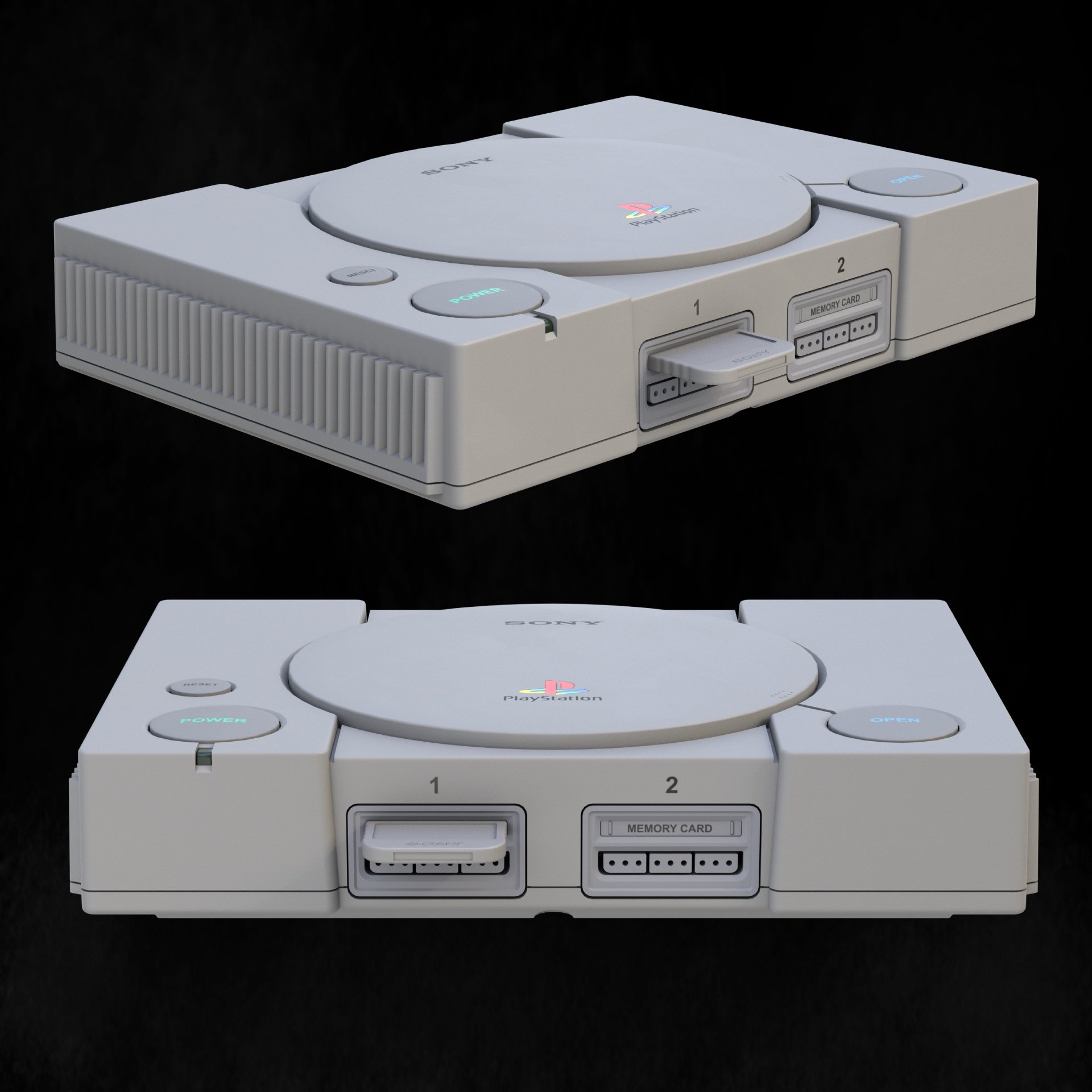 PlayStation 1 with Memory Card | Game Consoles models | BlenderKit