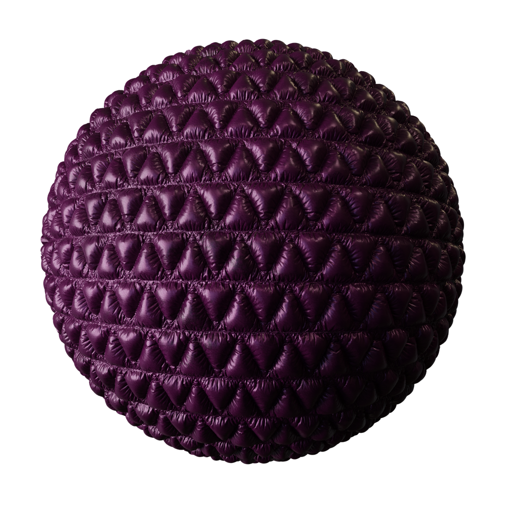 Purple Down Puffer Jacket - 01 | FREE fabric materials | BlenderKit