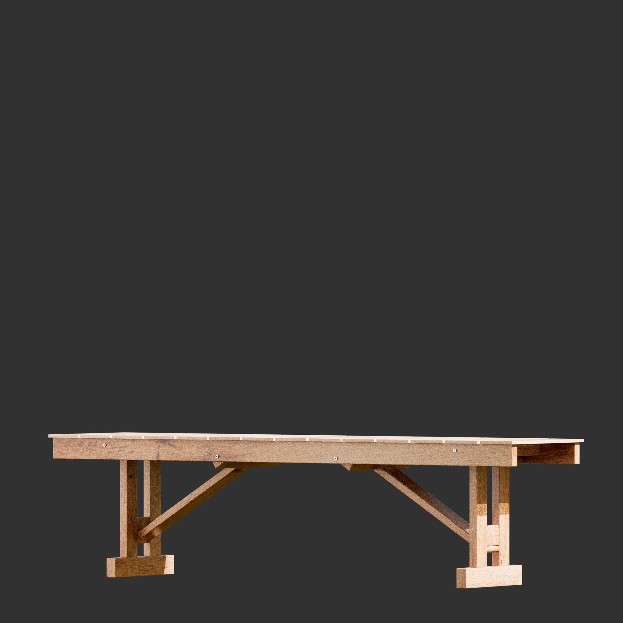 BM1871 Bench by Børge Mogensen | FREE Outdoor Furniture models | BlenderKit