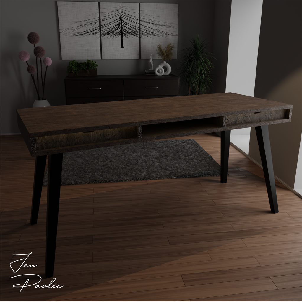 Oak Desk | FREE Desks models | BlenderKit