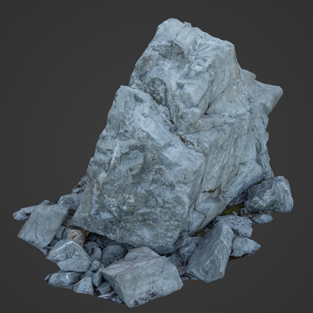 Low Poly Mountain Rock Photoscan | Environment Elements models | BlenderKit