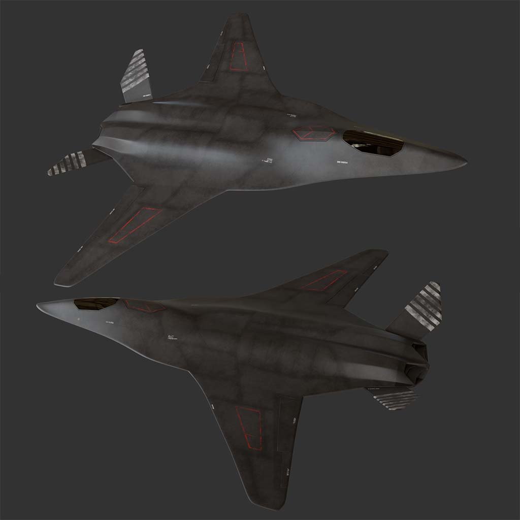 Sci-fi Stealth fighter jet | Military Aircraft models | BlenderKit