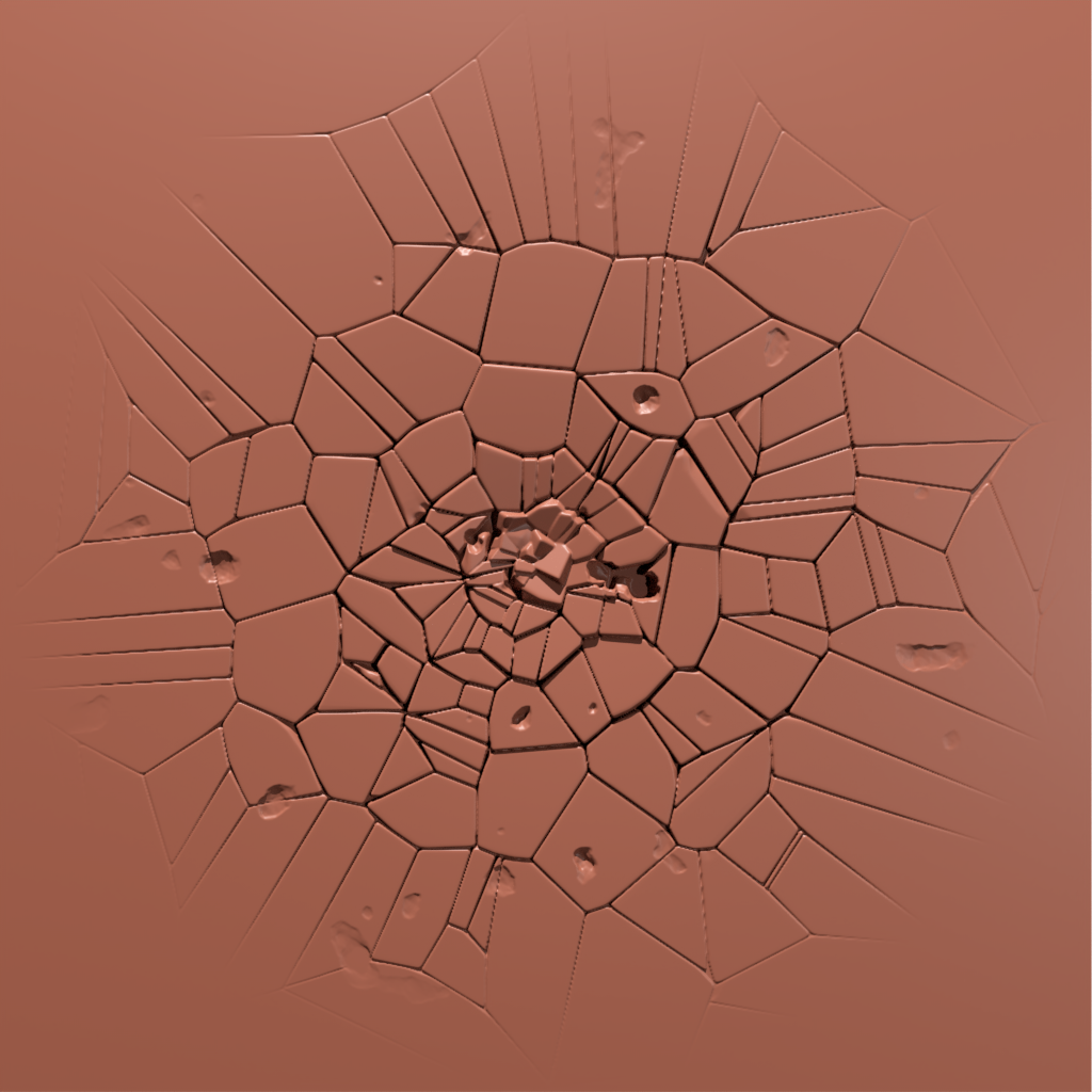 Shattered Crack | damage brushes | BlenderKit
