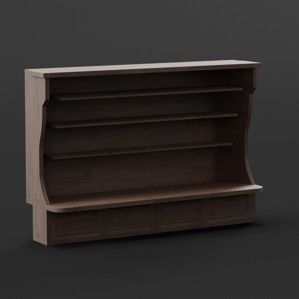 Wooden shelf | FREE Wood Panels models | BlenderKit