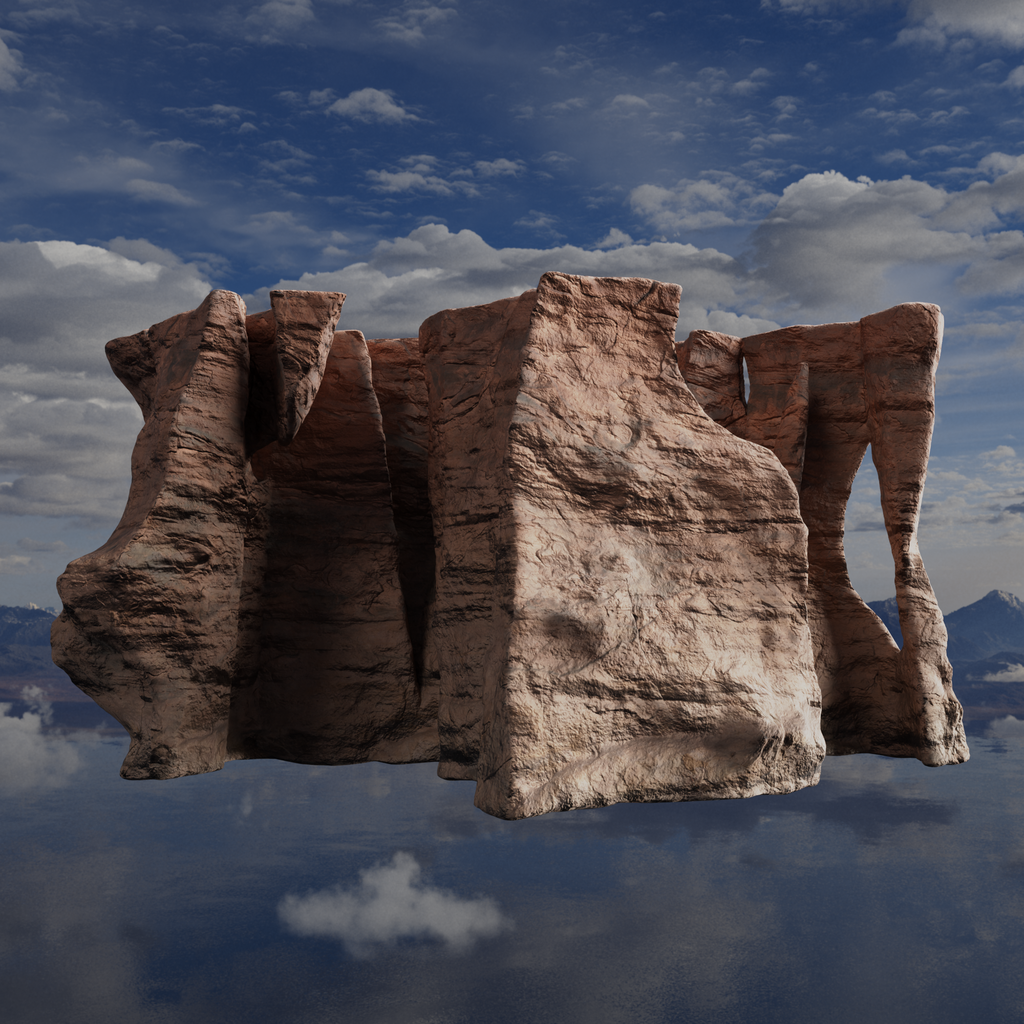 Brown Rock Cliff Modular 2 | Environment Elements models | BlenderKit