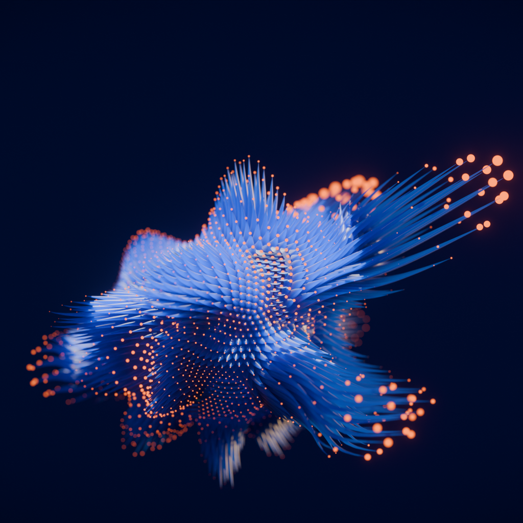 Dynamic Abstract Particle Flow | Background scenes | BlenderKit