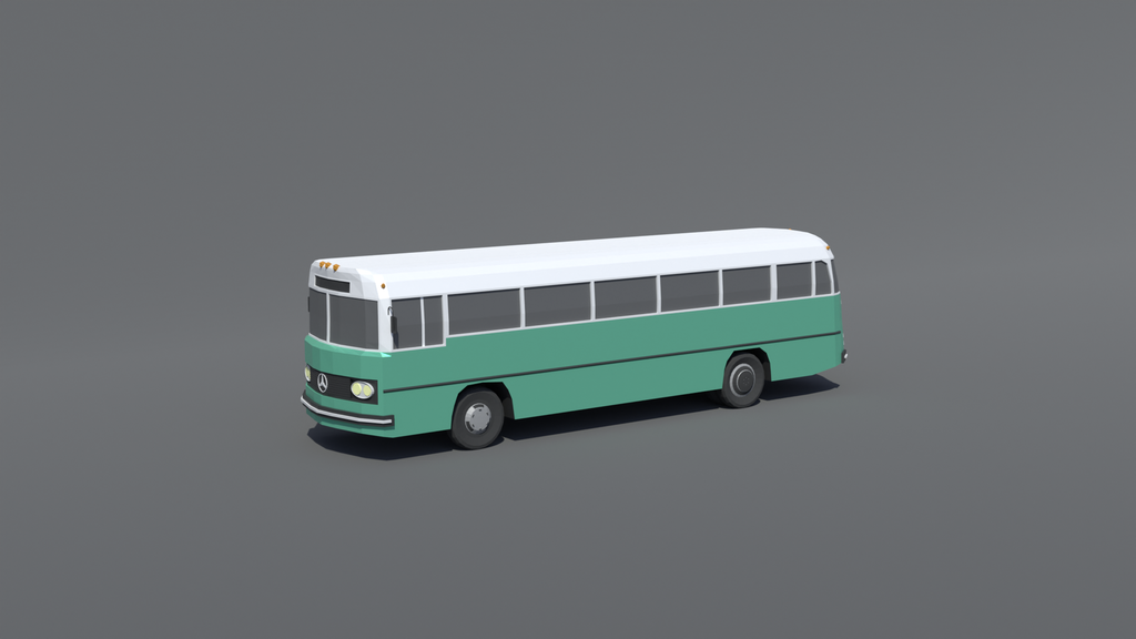 Low Poly Retro Bus | Buses 3D Models models | BlenderKit