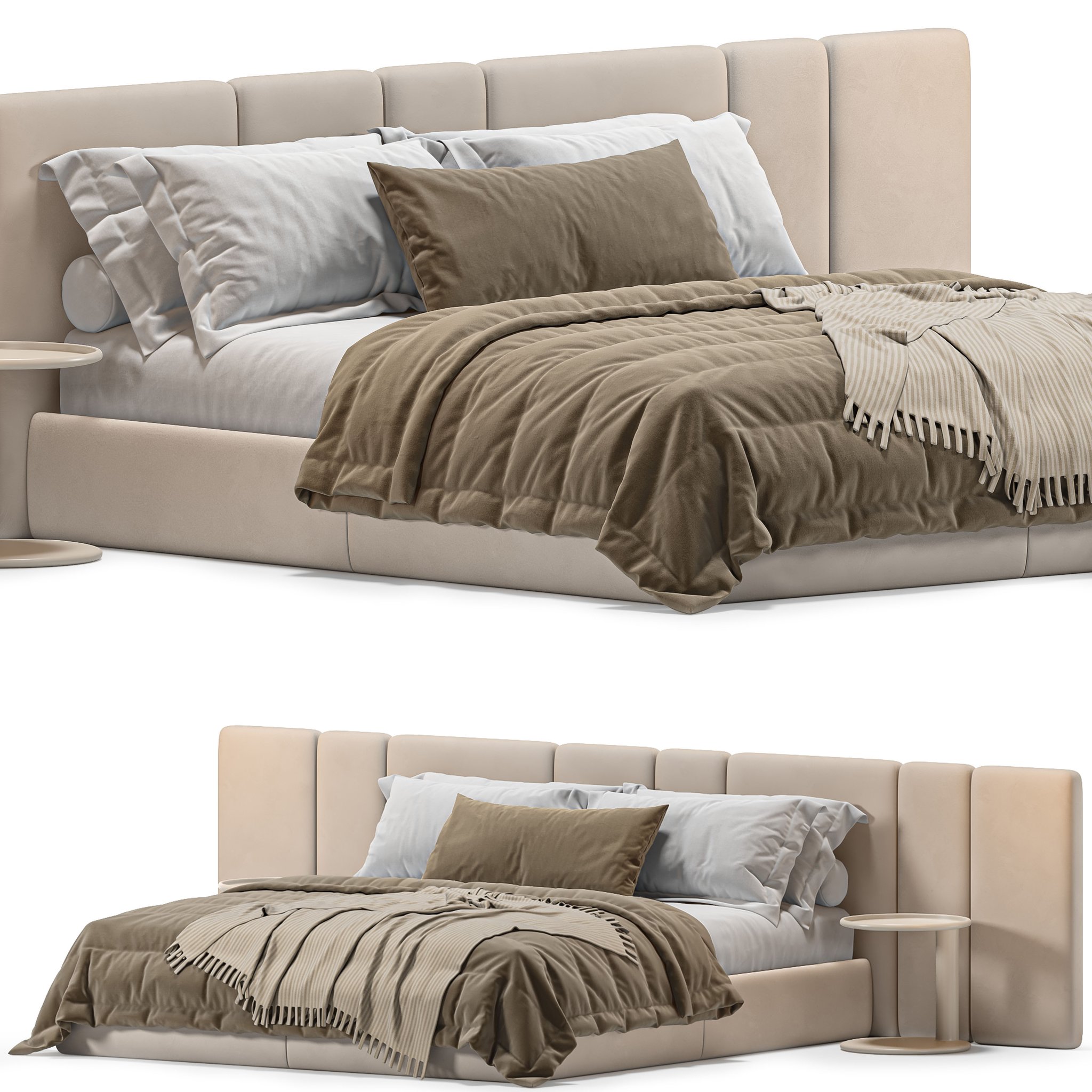 Bed Hollis Bed by The Highwall | Beds models | BlenderKit