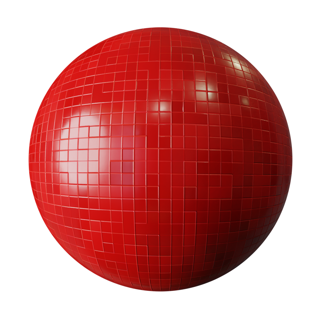 Red Wall Tiles Small | FREE tiles materials | BlenderKit