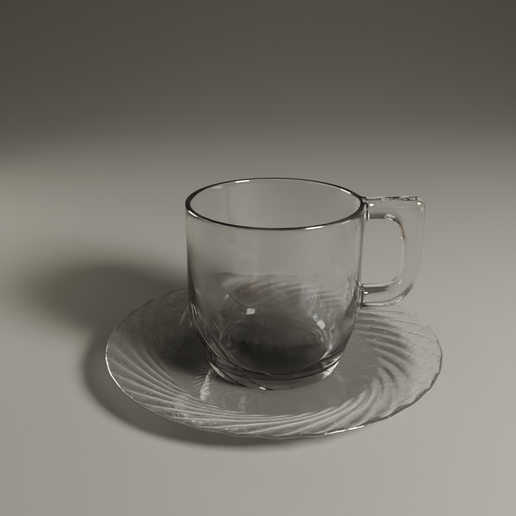Glass and saucer | Tableware Sets models | BlenderKit