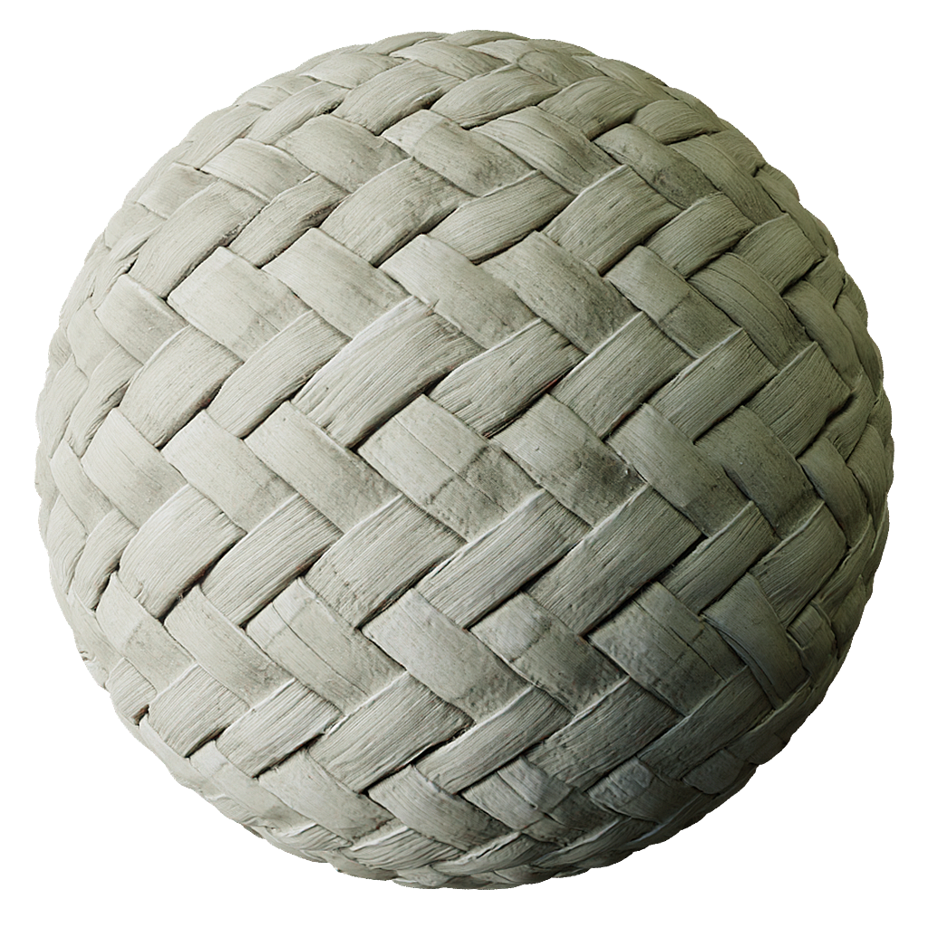 Basket Weave White Bamboo | FREE fabric materials | BlenderKit