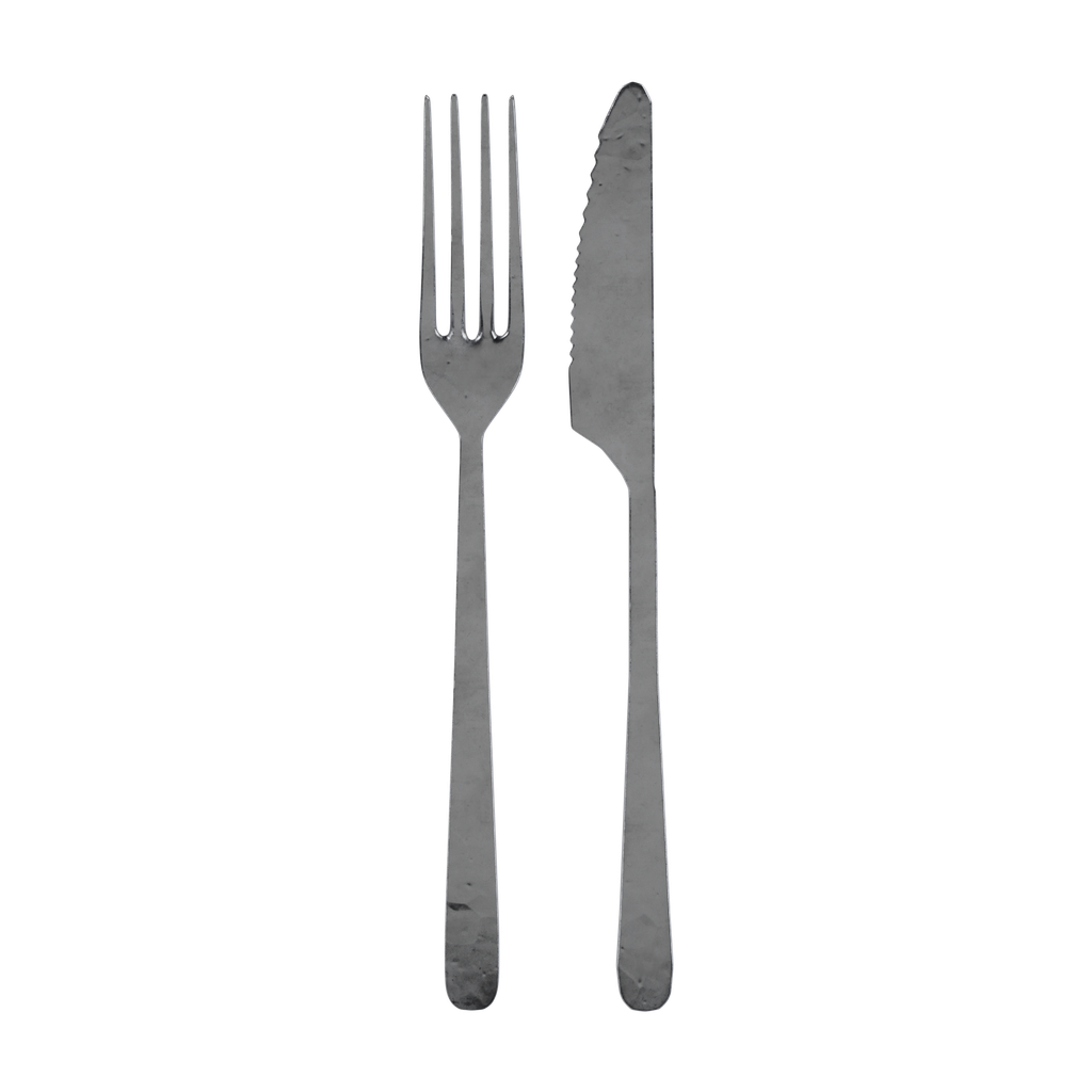 Old Metal Knife and Fork | FREE Tableware Sets models | BlenderKit