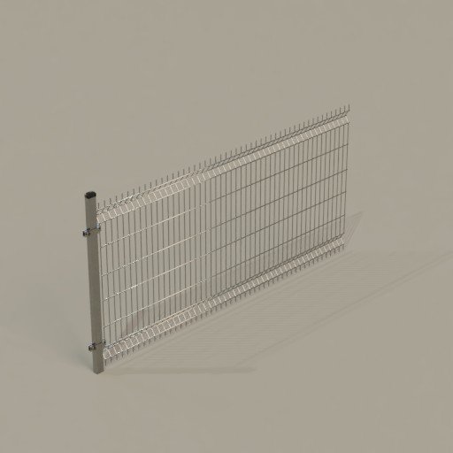 Rigid panel fence | FREE Fences models | BlenderKit