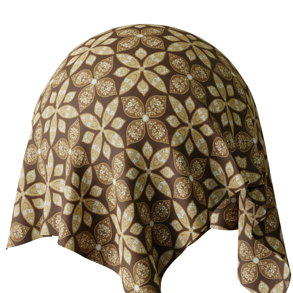 Ethnic floral batik jogja fabric | FREE fabric materials | BlenderKit