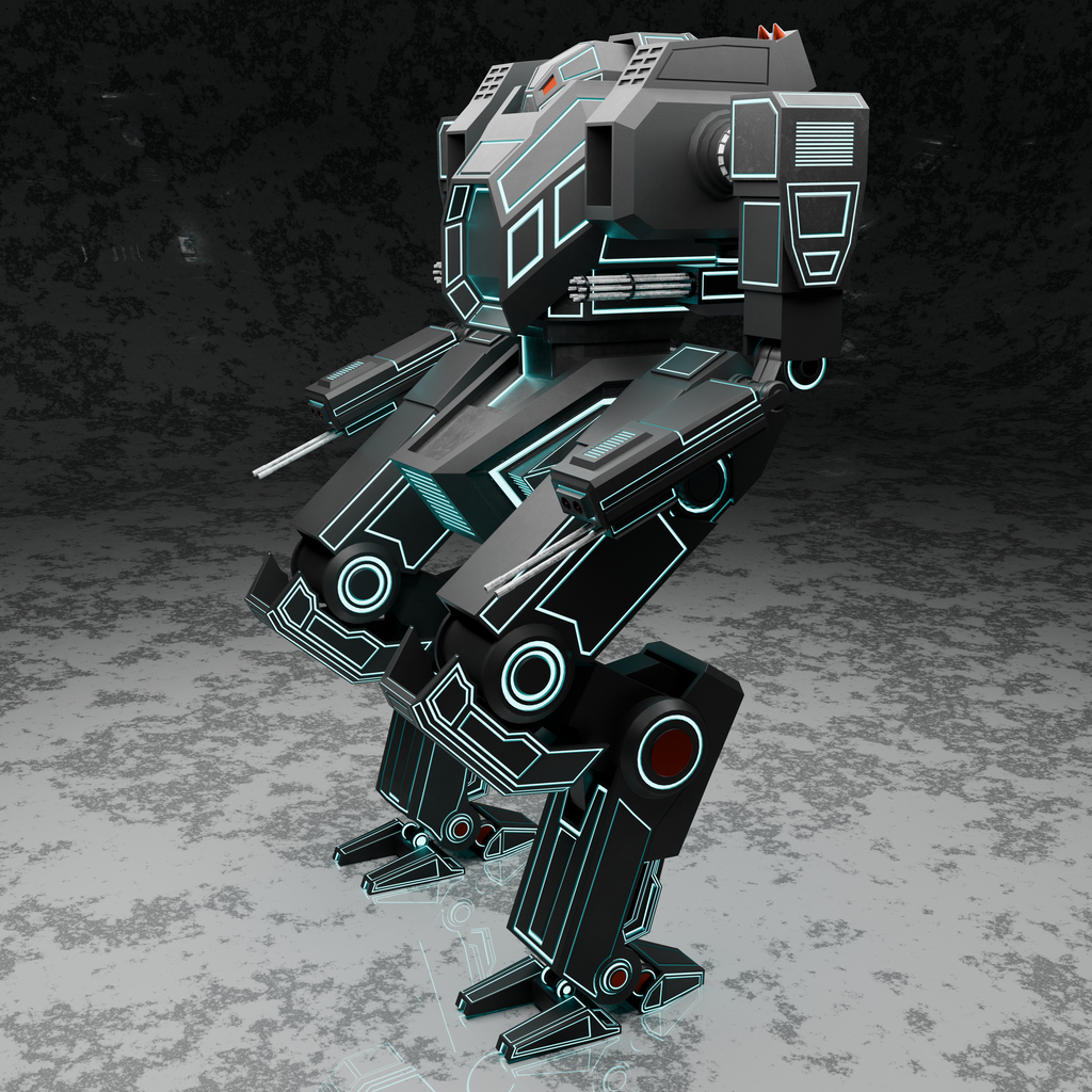 Sci Fi War Robot | Sci-Fi Weapons models | BlenderKit