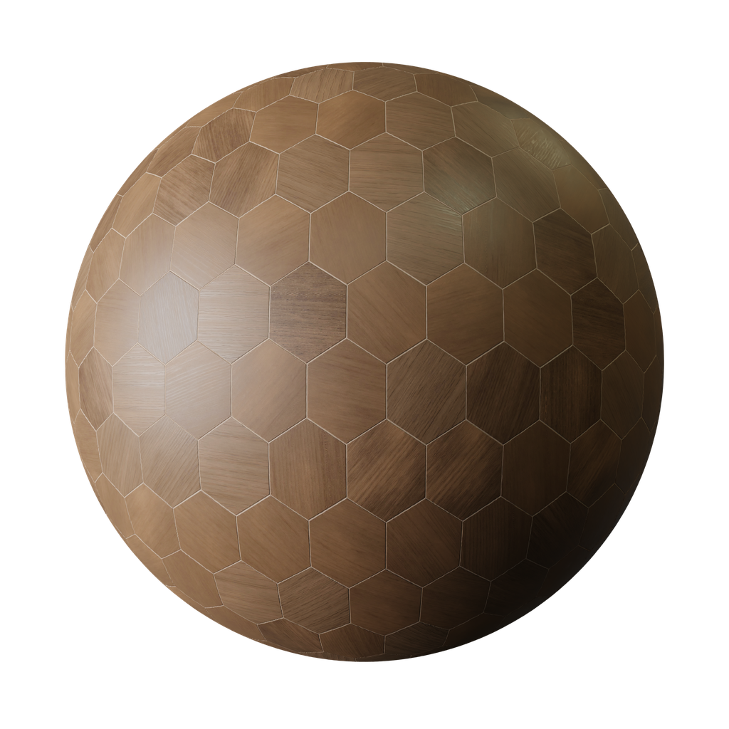 Wooden hexagon tiles | FREE tiles materials | BlenderKit
