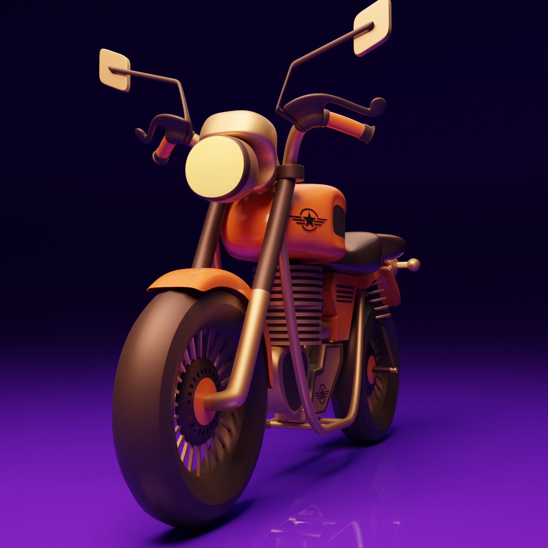Stylized Motorcycle 3D model | Modern Motocycles models | BlenderKit