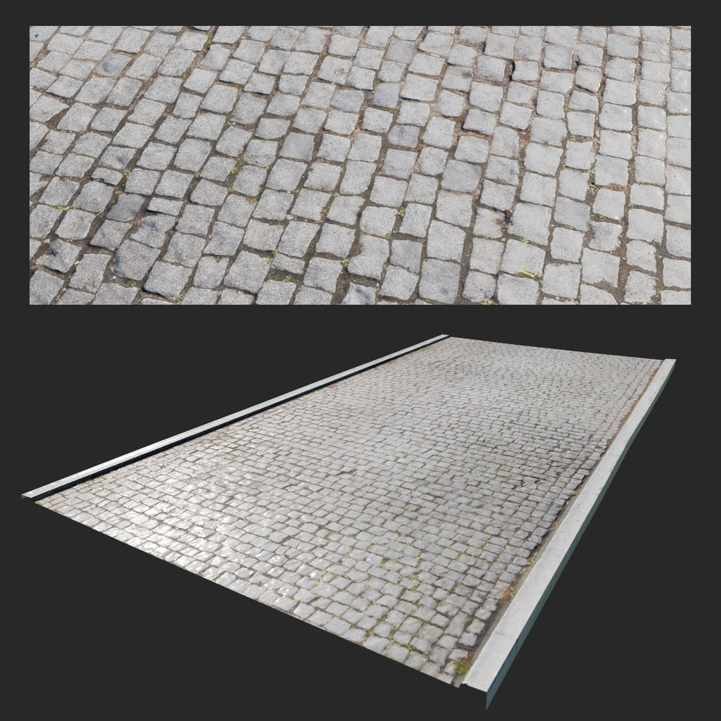 BlenderKit | Download the FREE Cobblestone road model