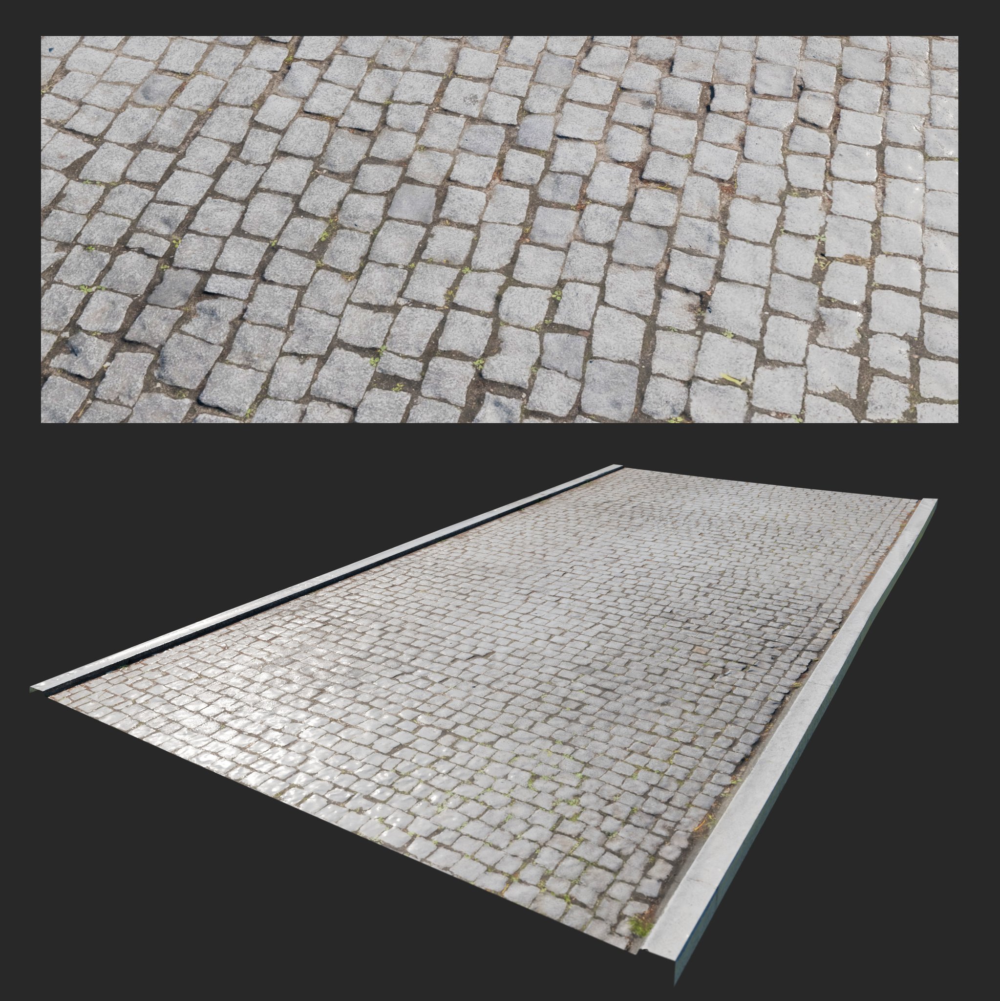 Cobblestone road | FREE Exterior Elements models | BlenderKit