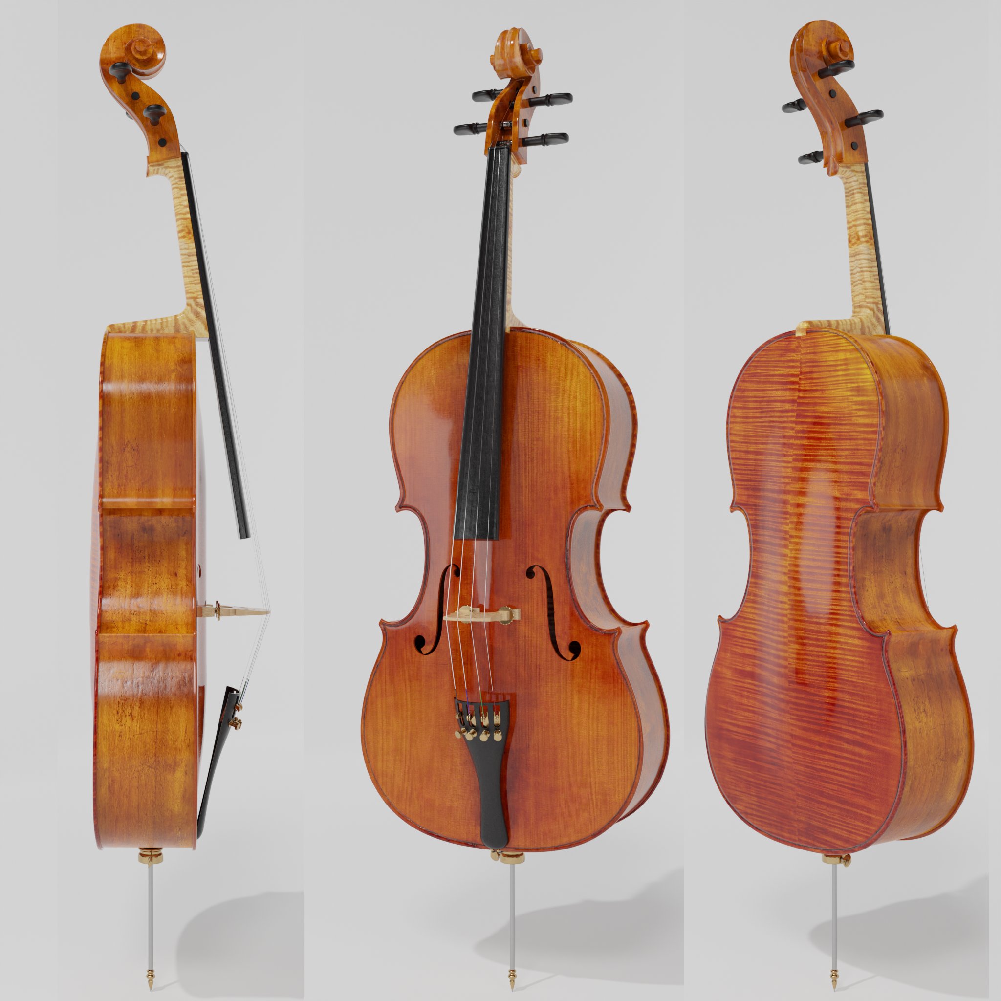 Cello replica Antonio Stradivari 1727 | FREE Musical Instruments models ...