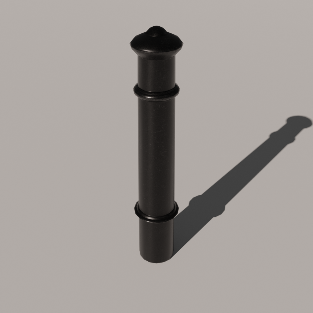 Cannon-Bollard | FREE Urban Environment models | BlenderKit