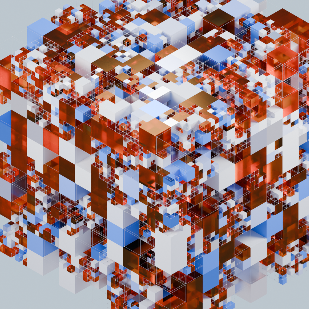 Subdivider 3D Grid Cube | FREE Abstract scenes | BlenderKit