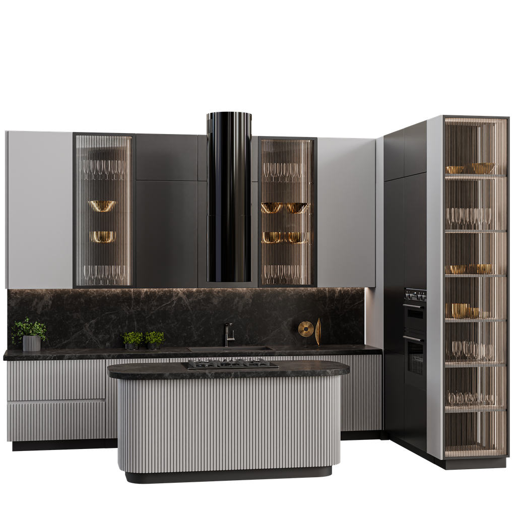 Modern kitchen E | Kitchen Sets models | BlenderKit