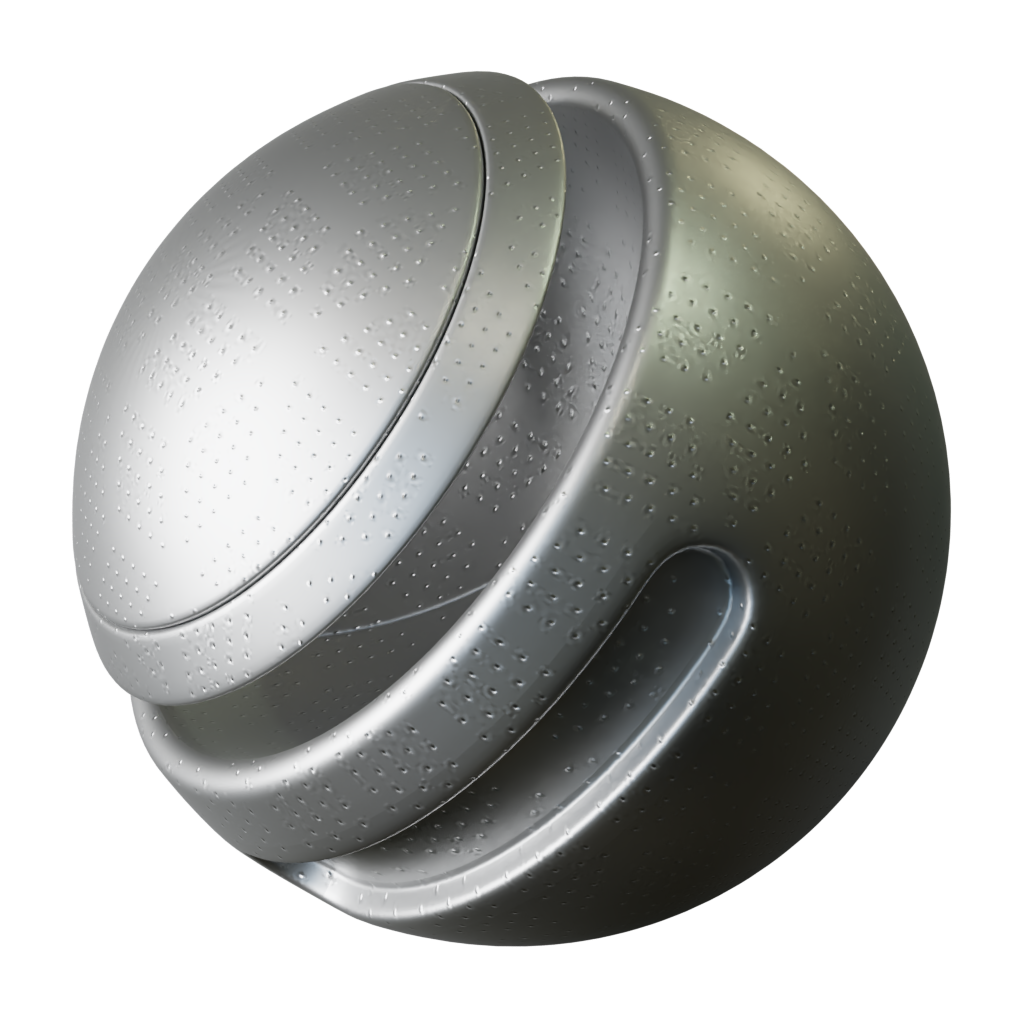 Silver Metal with Subtle Dimples | FREE metal materials | BlenderKit