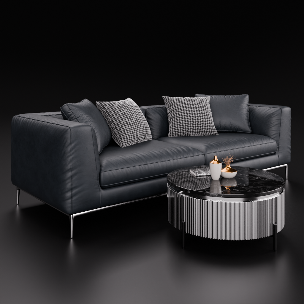Sofa Michel Leather | Sofas models | BlenderKit
