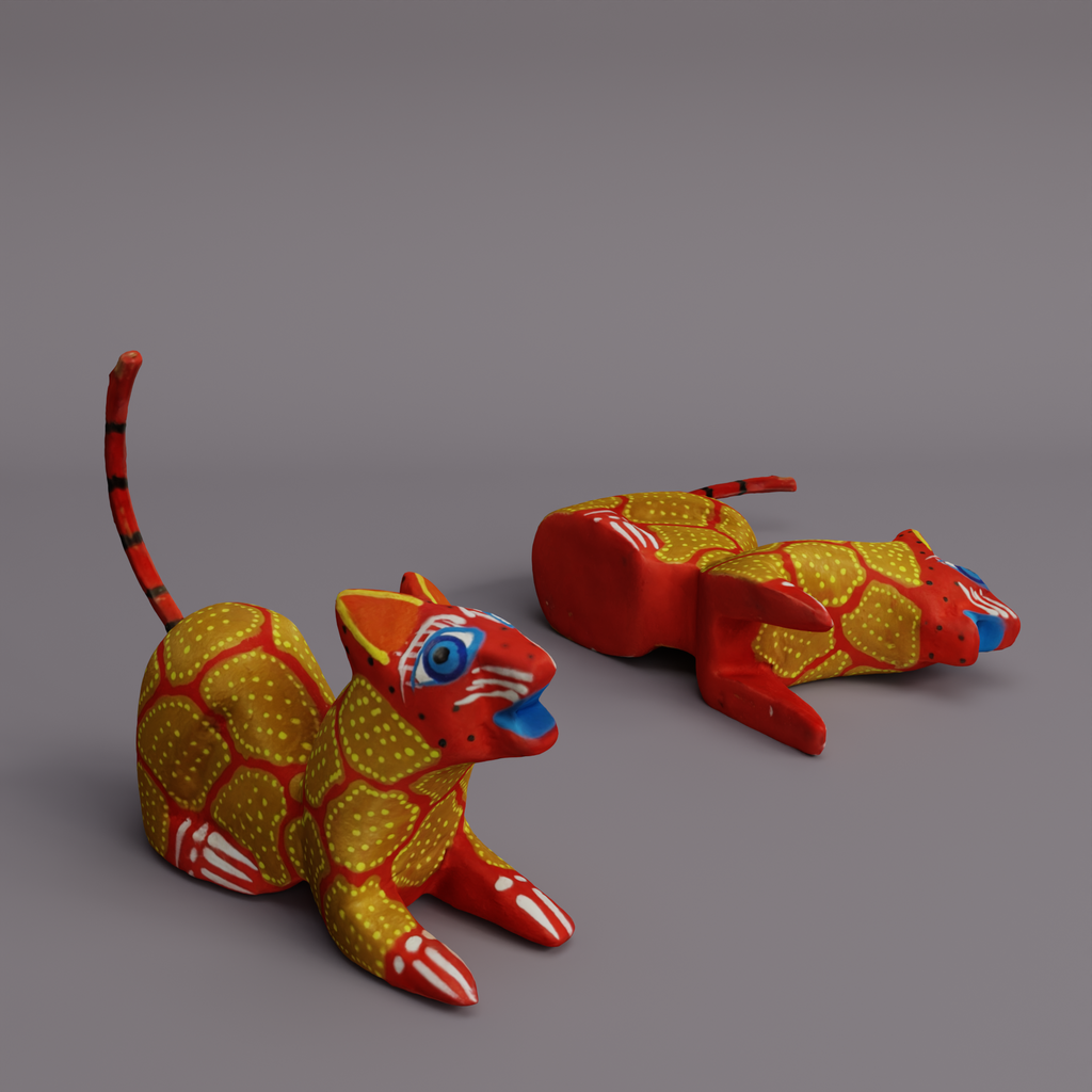 Miniature Alebrije Cat | FREE Interior Sculptures models | BlenderKit
