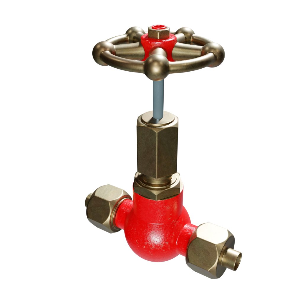 Steam Valve 02 | FREE Industrial parts models | BlenderKit