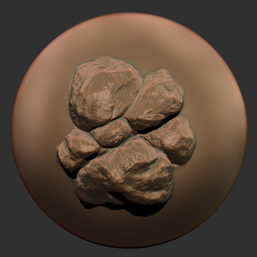 ER Rock Brush 22 | rock brushes | BlenderKit